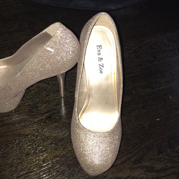 eva & zoe | Shoes | Sparkly Four And Half Inch Platform Heel | Poshmark
